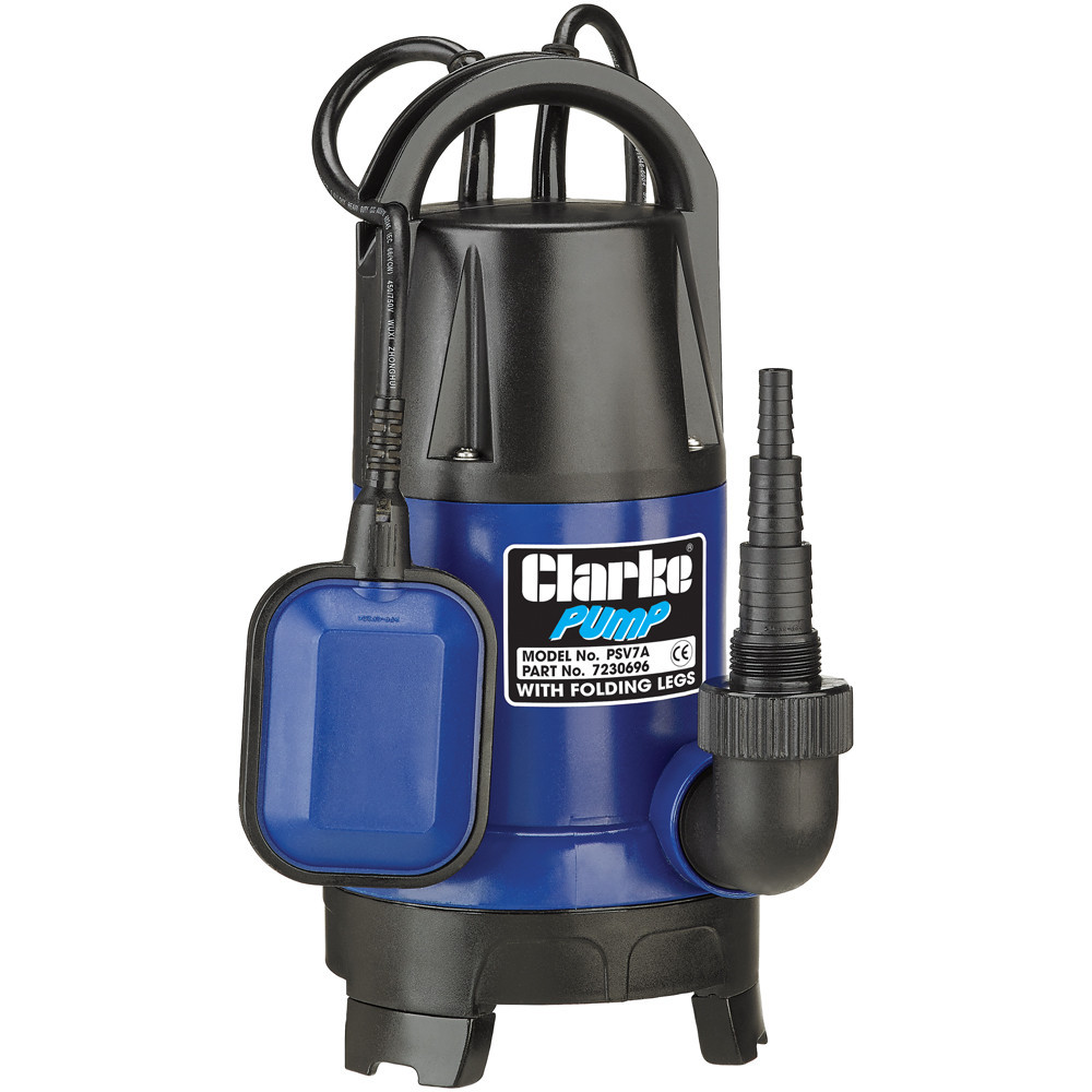 Clarke PSV7A 750W Submersible Pump With Folding Base - Clarke Tools