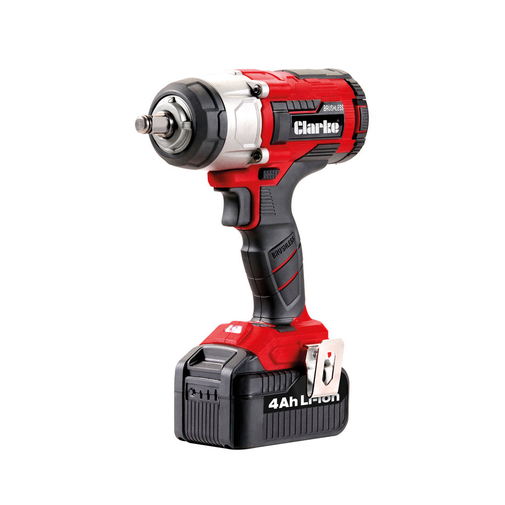 CLARKE CIR184LIP 18V 400NM 1/2" DRIVE IMPACT WRENCH WITH 2 X 4AH ...