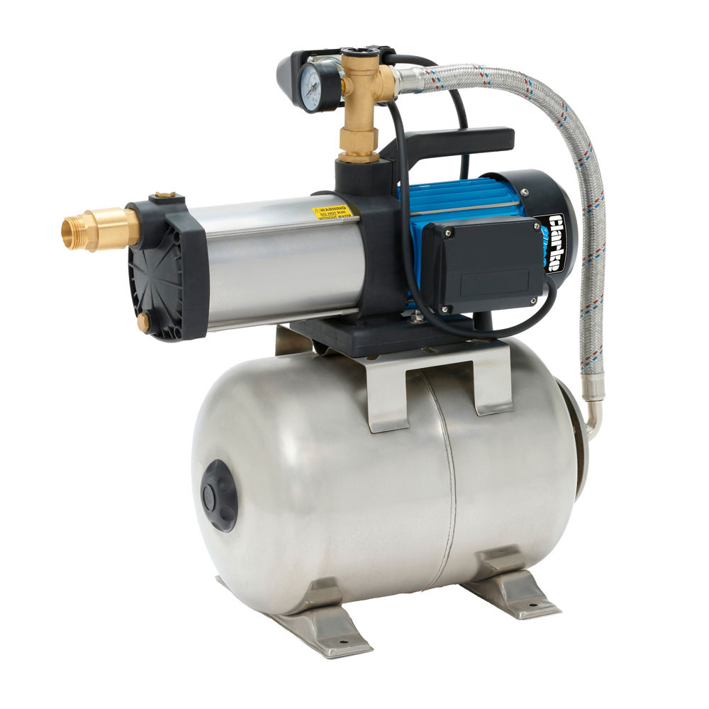 CLARKE CBT1400SS 1" 1650W 90LPM 50M HEAD STAINLESS STEEL BOOSTER PUMP ...