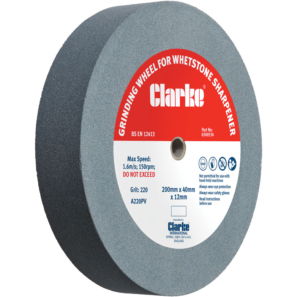 CLARKE 200 X 40 X 12MM FINE GRINDING WHEEL FOR CWS200B - Clarke Tools