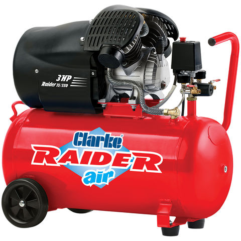 Clarke Raider 15/550 50 Litre V-Twin Air Compressor (2.2kW / 3HP ...