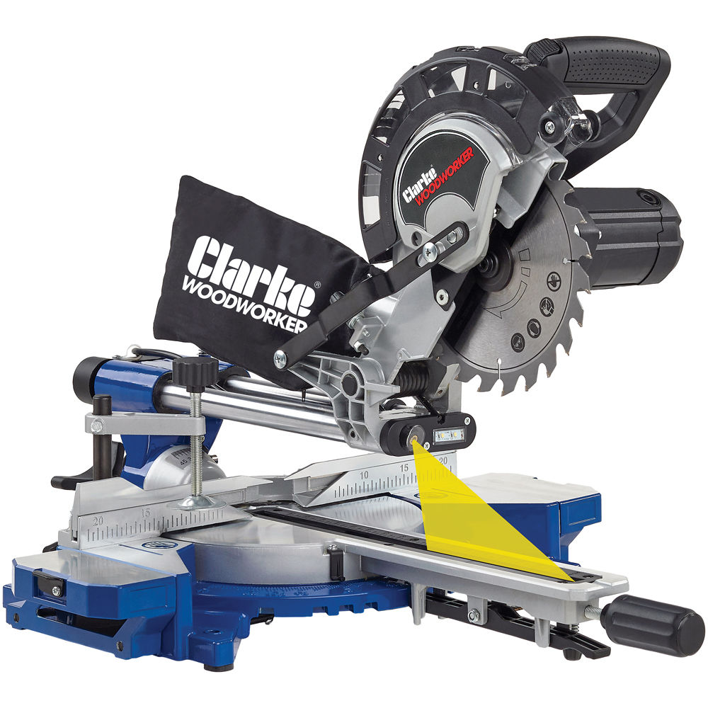 Clarke CMS216S 8" Sliding Mitre Saw with Laser - Clarke Tools