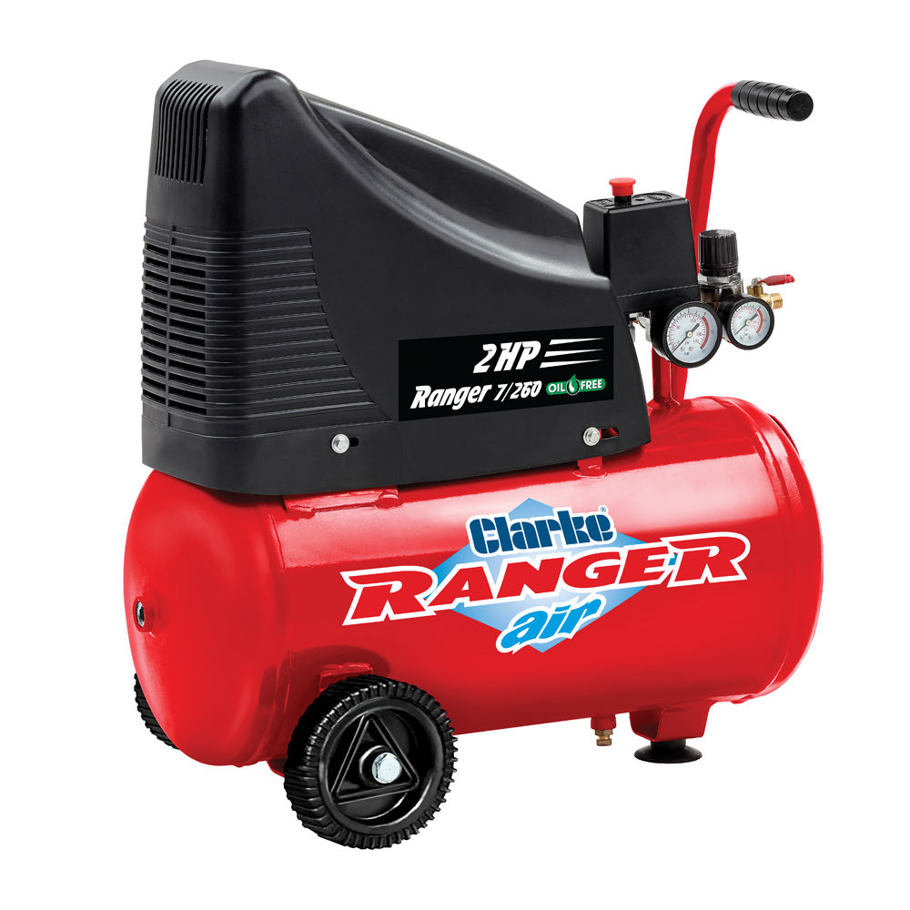Clarke Ranger 7/260 7.8cfm 24 Litre 2HP Air Compressor (230V) 2242030 ...