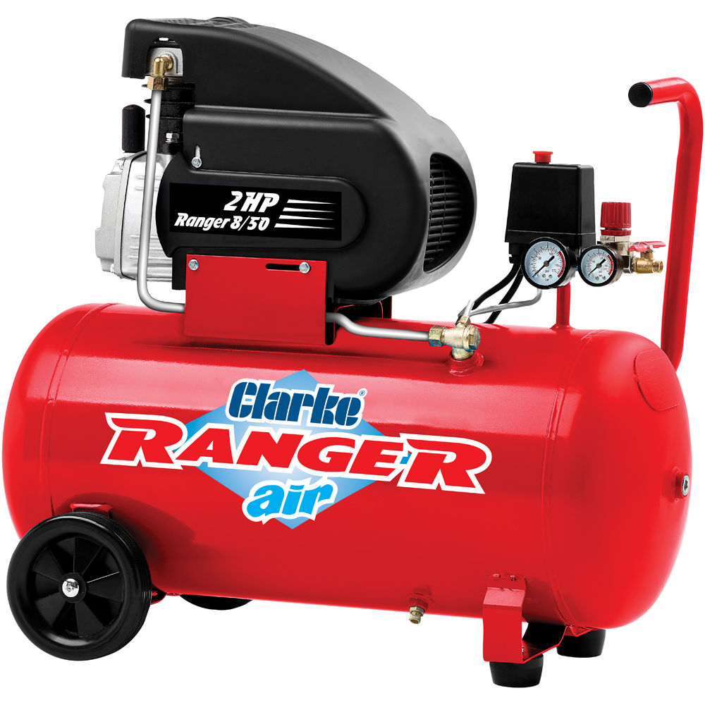 Clarke Ranger 8/50 7cfm 50 Litre 2HP Air Compressor (230V) 2242025 ...