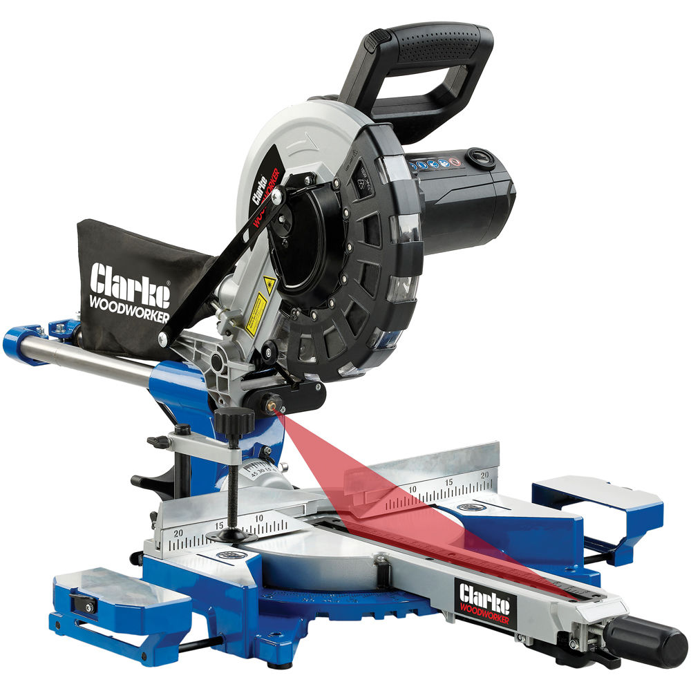 Clarke CMS10S2B 10" Sliding Mitre Saw with Laser - Clarke Tools