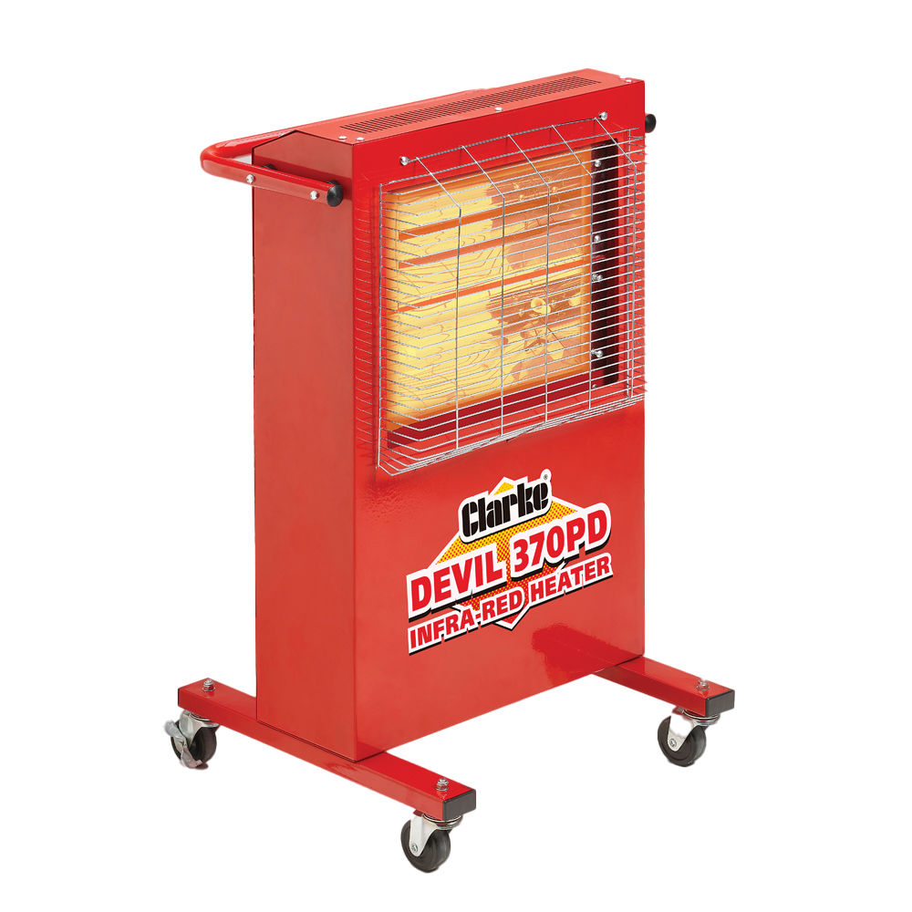 Clarke Devil 370PD 2.8kW Quartz Halogen Infrared Heater (230V) - Clarke ...
