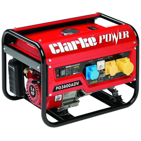 Clarke PG3800ADV EURO5 3kVA Dual Voltage (230/110V) Petrol Generator ...